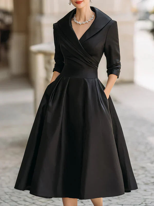 Gabriella | Elegant Midi Dress with Refined Details and Practical Pock